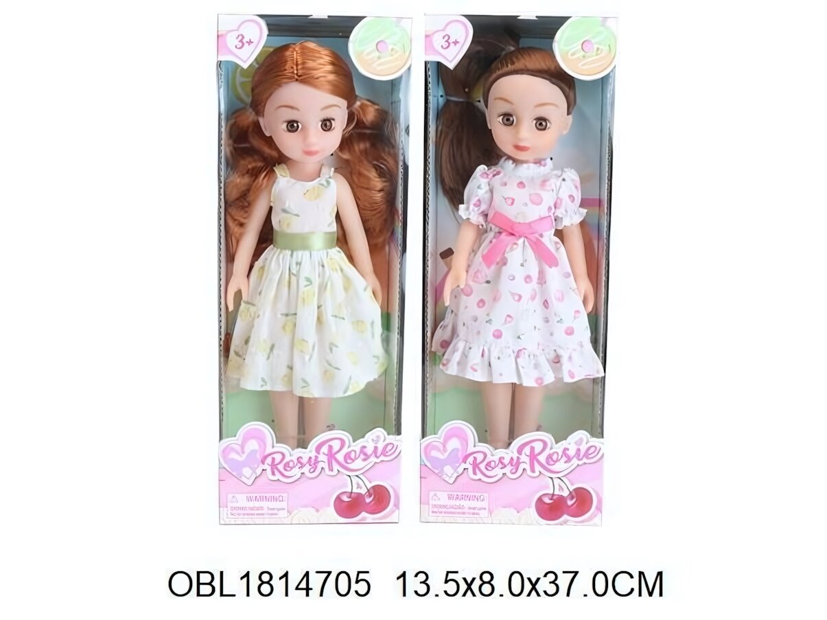 Кукла классическая "Rosy Rosie" 37см, длинные волосы, 2 платья, для девочек от 3 лет, размер 14х8х37см