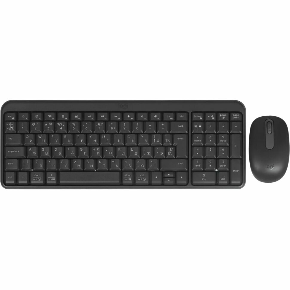 Набор клавиатура+мышь Logitech MK250 BT Graphite рус, беспроводн(920-013853), 2407484
