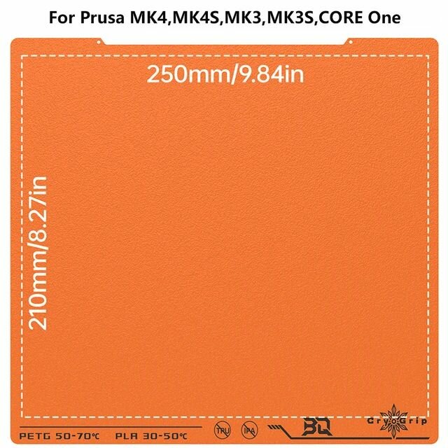 BIGTREETECH Panda Build Plate CryoGrip Pro Frostbite для 3D-принтеров Prusa MK4, MK4S, MK3