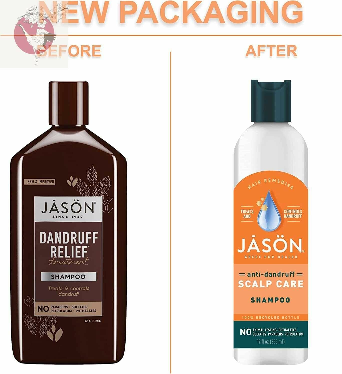 2025Jason Natural, шампунь лечебно-профилактический Dandruff Relief, 355 мл