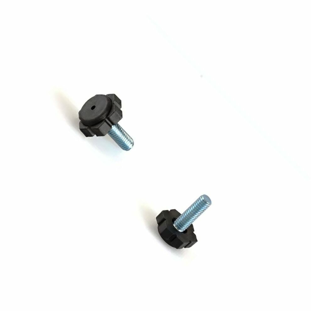 PI05 Опора регулируемая, М6, L 17мм, сталь, черная. 4 шт