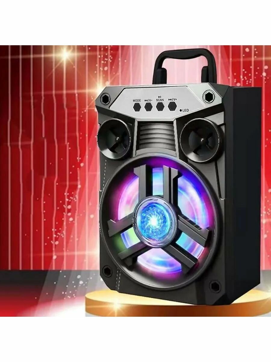 Портативные колонки с сабвуфером и FM