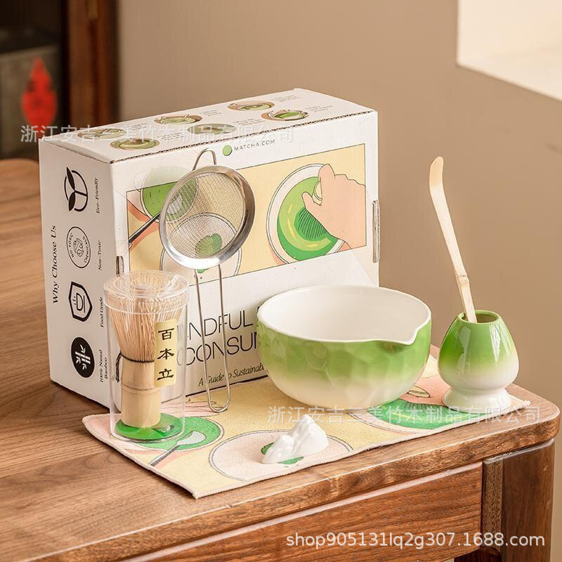 Чаша для матча, свежий и простой стиль, японский стиль, подставка для ста книг, инструмент для матча, подставка для чайного набора