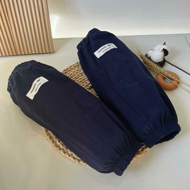 Японский стиль, чистый хлопок, льняные рукава для домашней кухонной работы, уборки, покраски, большие, дышащие, однотонные для мужчин и женщин