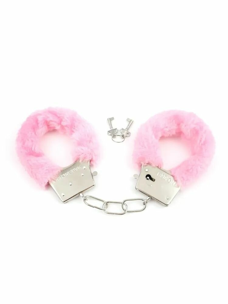Наручники БДСМ с мехом LaViba, пушистые, кожаные, мягкие, для секса, для взрослых, интимные товары, розовые