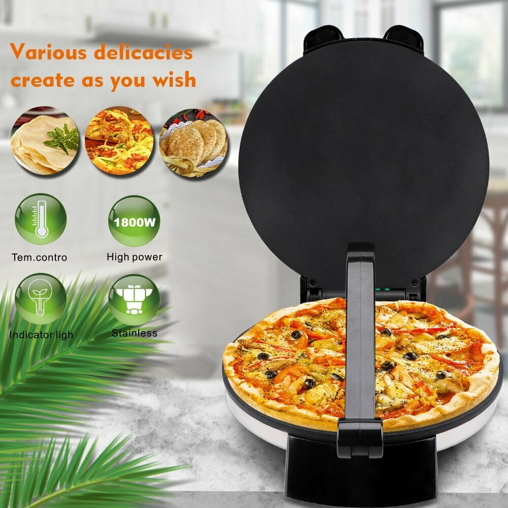 Roti Maker 1800 Вт высокоэффективная машина для нанесения антипригарного покрытия с ручкой, предотвращающей скольжение, для приготовления лепешек чапати на завтрак