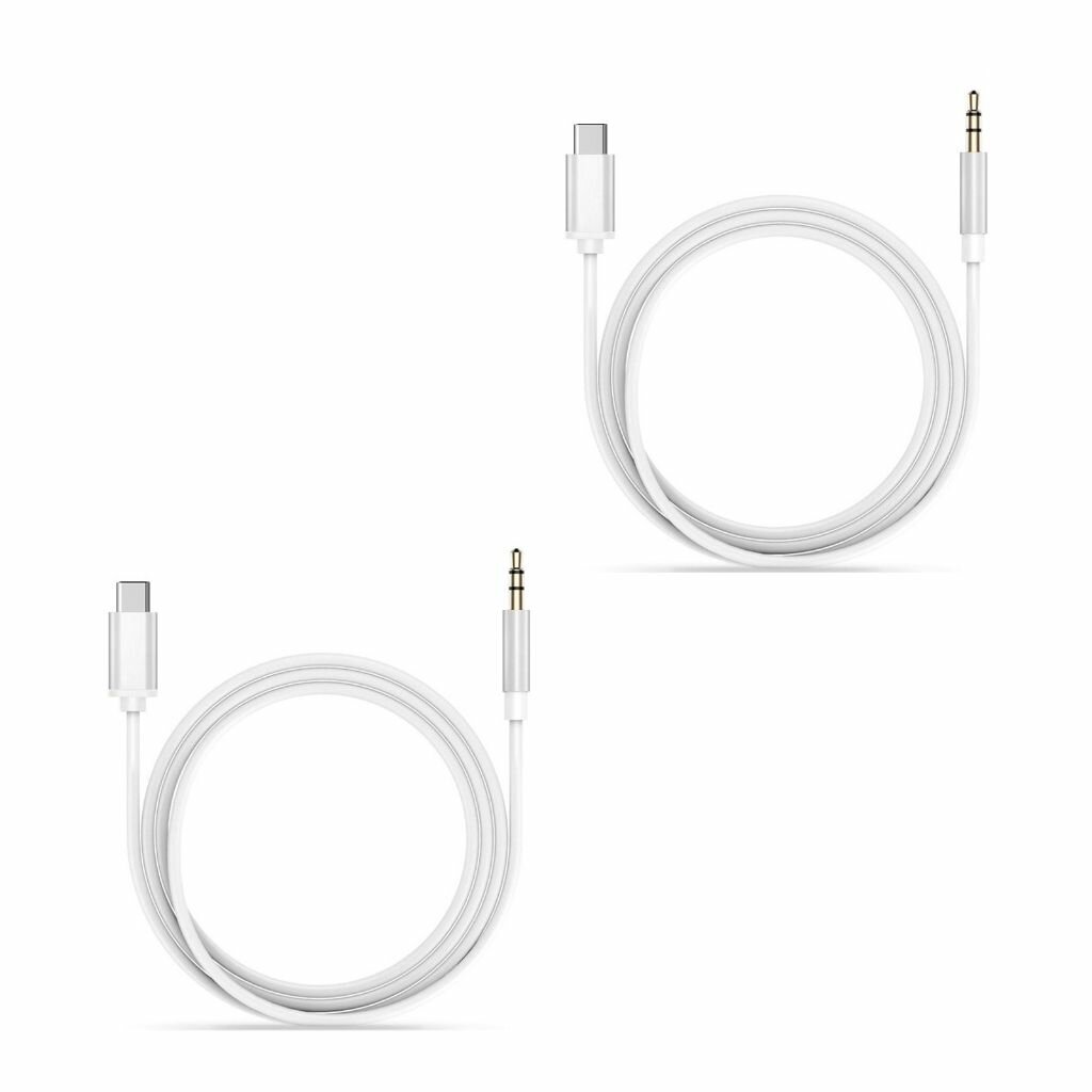 2 шт. кабеля USB C для подключения аудиоразъем Aux 3,5 мм Кабель USB C для подключения автомобильных стереосистем 3,5 мм Шнур для наушников для автомобильных динамиков