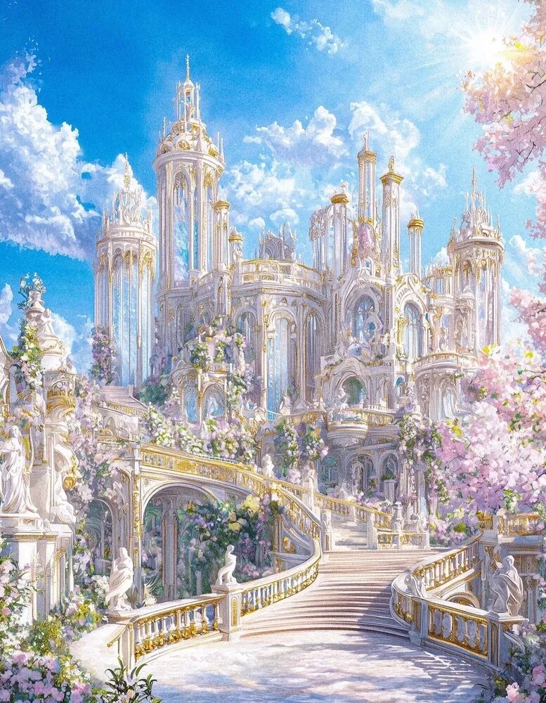 Алмазная Картина "Великолепный Замок" 40х50 См Алмазная Вышивка / Картина Стразами Подарков