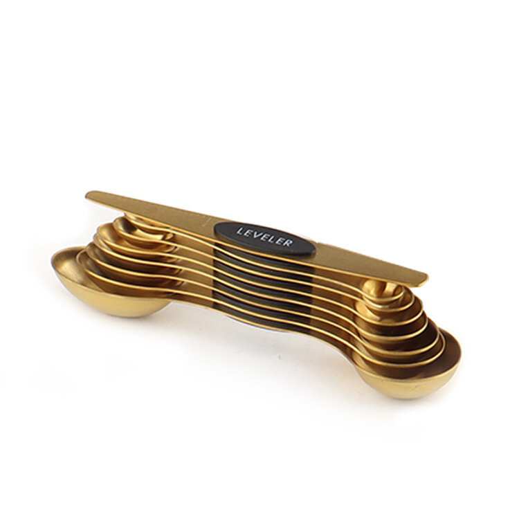 304 Нержавеющая сталь мерный стакан 7-предметный набор мерная ложка золотой 15-предметный набор для выпечки набор мерных стаканов для выпечки