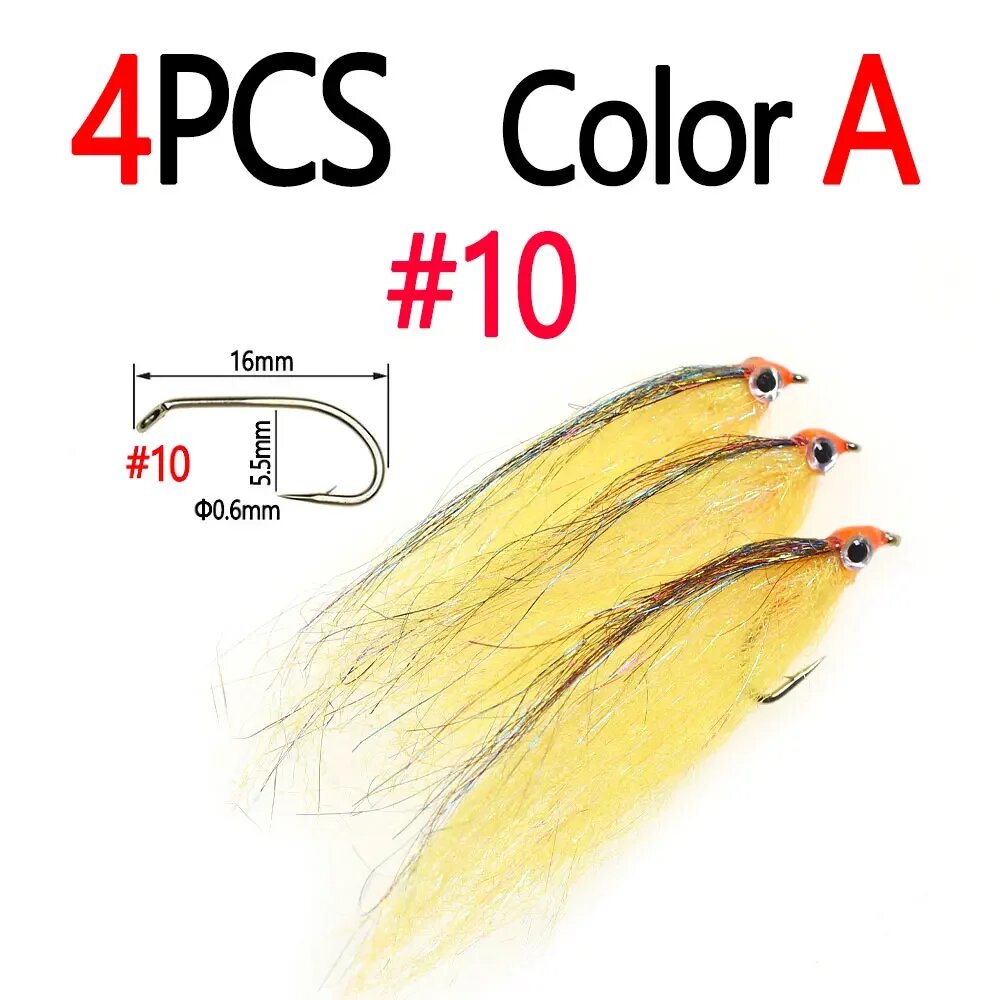 Bimoo 4 шт. летучий стример для рыбалки