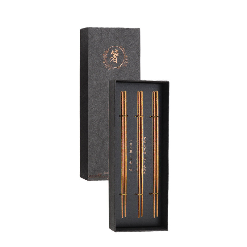 Чистые титановые палочки для еды, цветные палочки с ледяным цветком, домашние нескользящие палочки, посуда для кемпинга на открытом воздухе, палочки для горячего горшка, набор подарочных коробок из титана