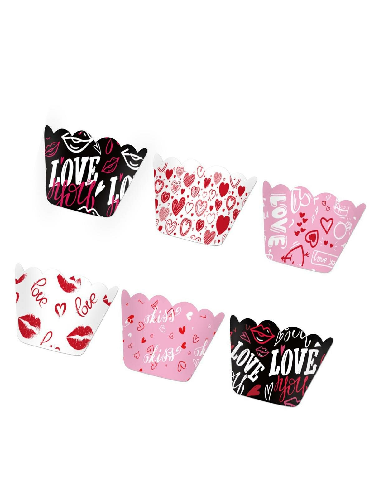 Упаковка из 6 универсальных формочек для выпечки, пищевые формочки для подачи закусок