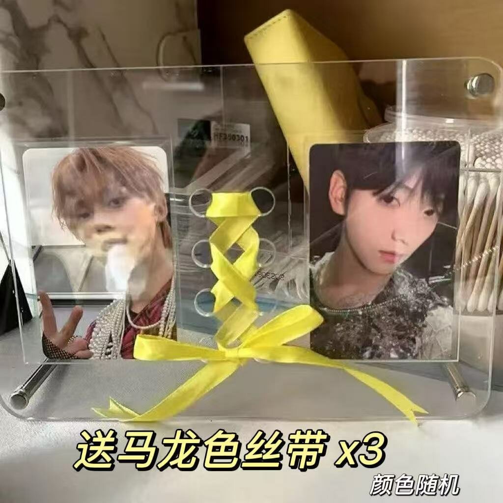 Акриловый защитный держатель для карт с двойным слотом, утолщенный HD-канал, маленький держатель для карт, магнитная рамка для фото, альбом, подставка для демонстрации