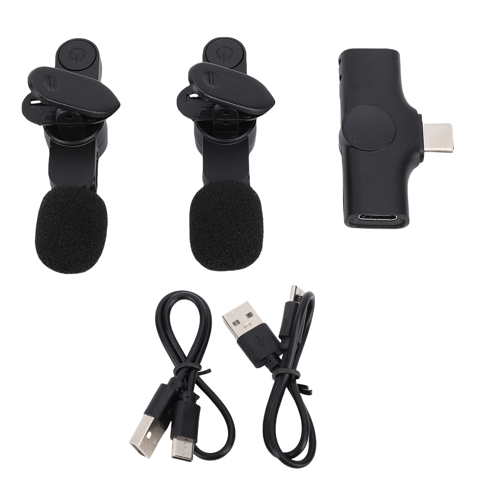 Двойной беспроводной петличный микрофон с шумоподавлением для видеозаписи, видеоблогинга, интервью и прямых трансляций.