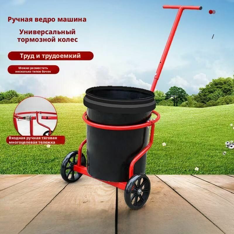 Садовый грузовой складной вездеход Вместительная тележка для дачи, огорода и строительства с усиленной рамой