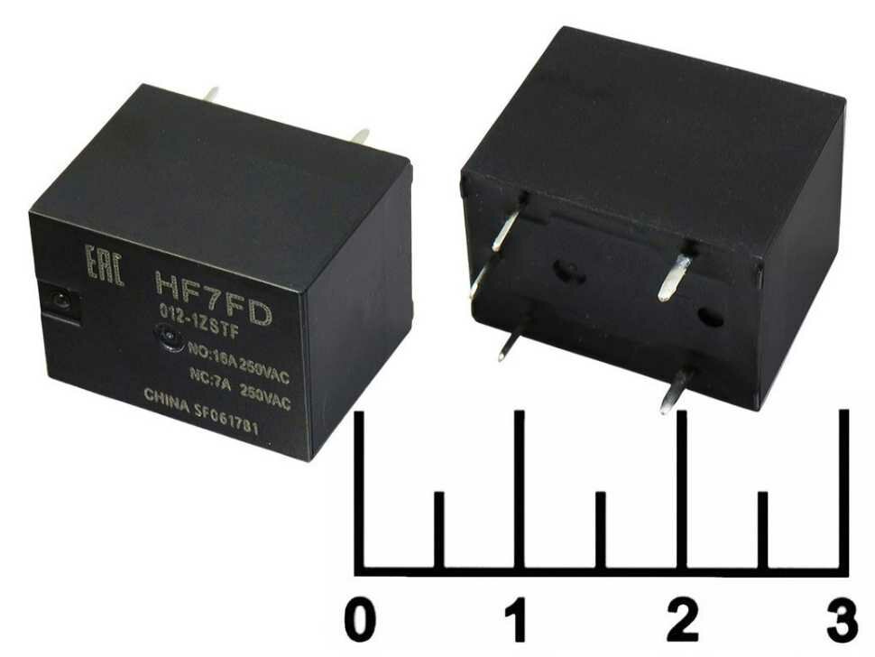 Реле =12V 16A/250V HF7FF/012-1ZTSF (543910)