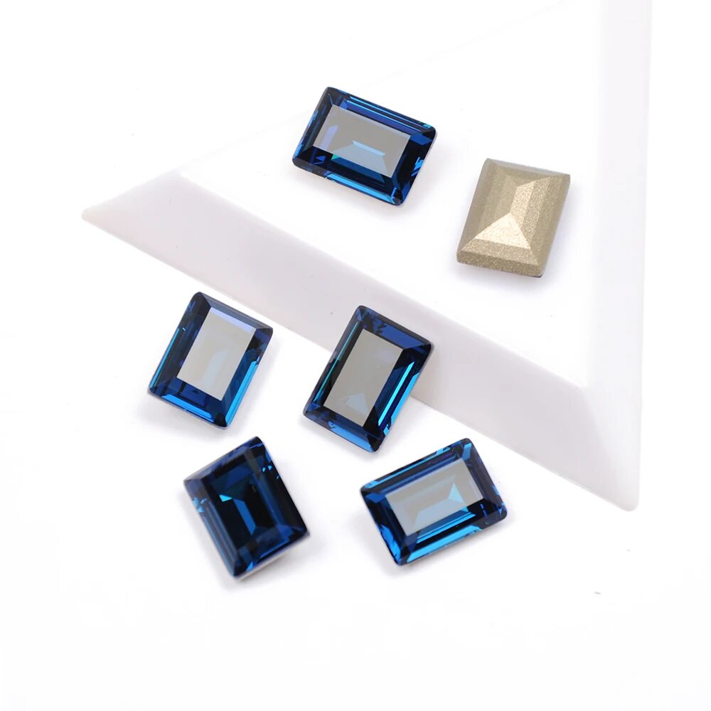 Стразы Montana синие 10x14mm (10шт)