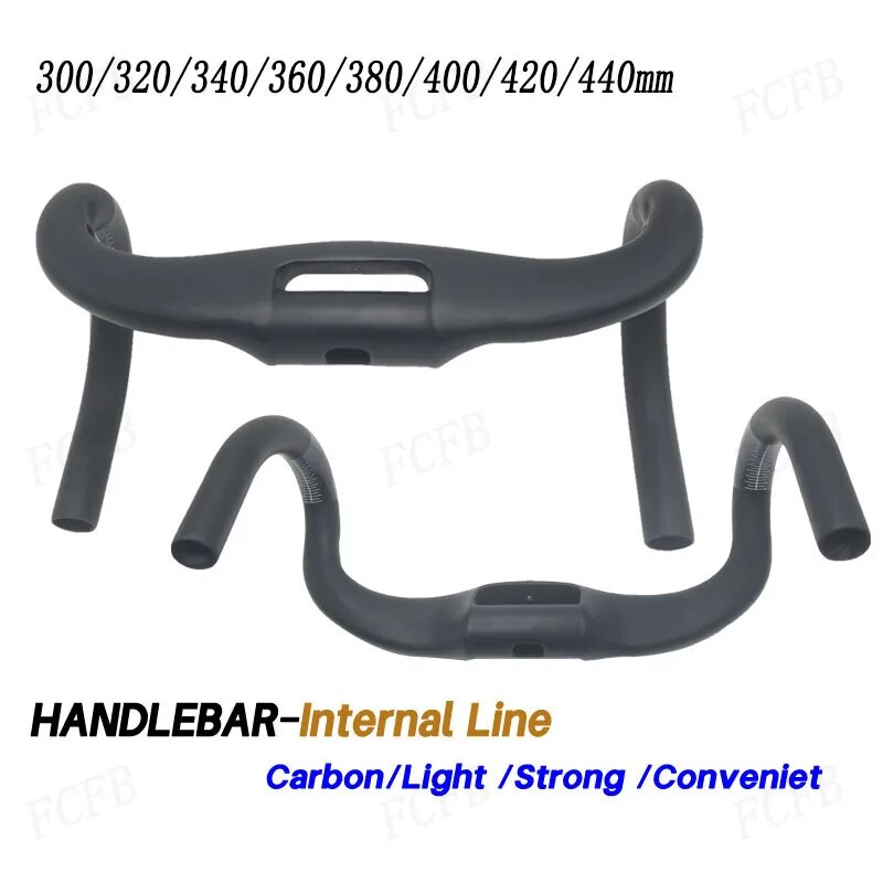 Карбоновый руль T1000 для шоссейных велосипедов 300/320/340/360/380/400/420/440 мм 320mm