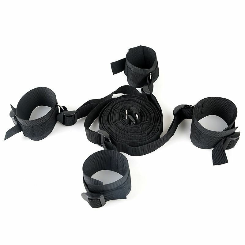 БДСМ набор для кровати, фиксаторы для рук и ног, манжеты для ног, наручники, оковы, бандаж БДСМ для связывания ног и рук, комплект для ролевых игр-