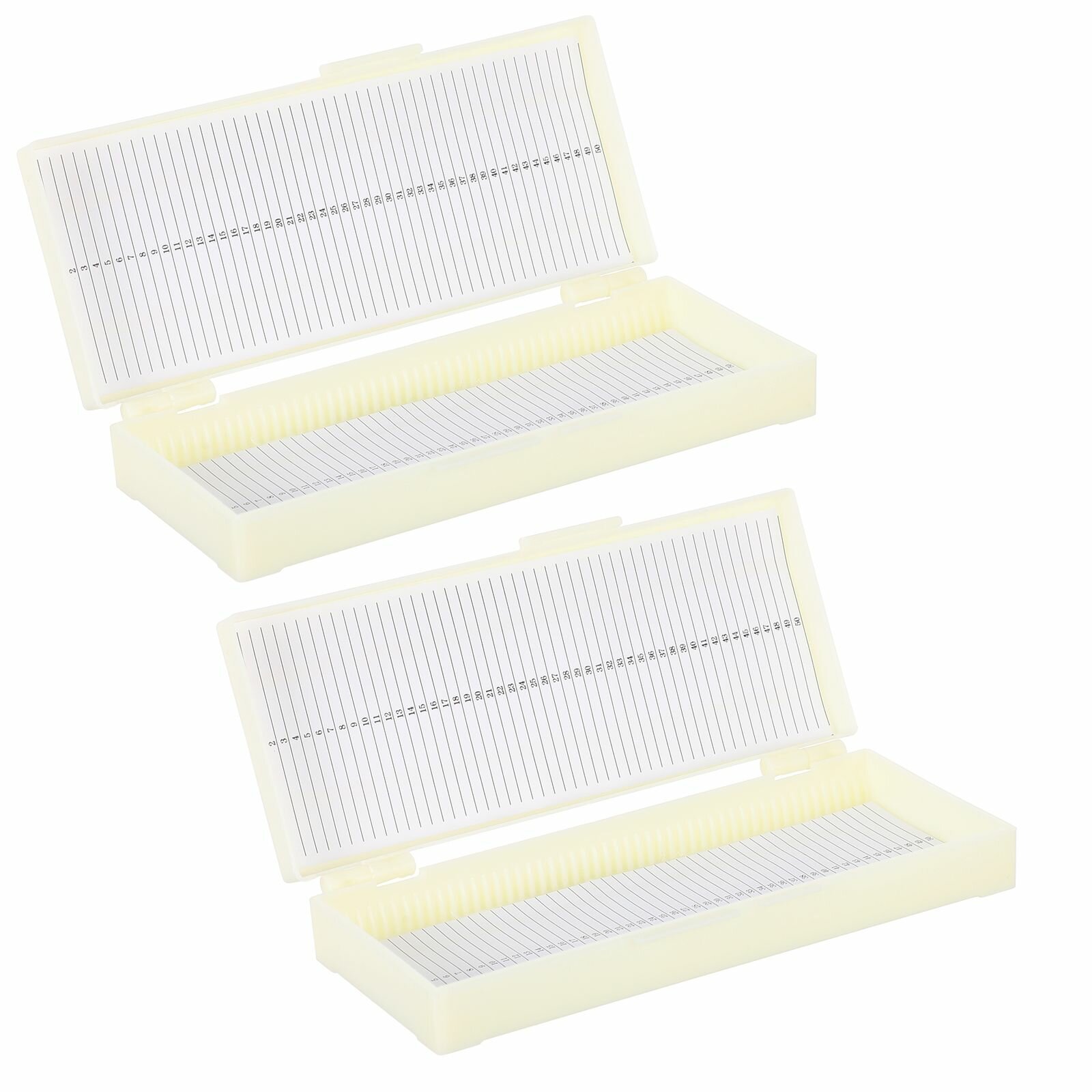 Прочный контейнер для хранения гистологических образцов, вмещающий 50 секций, комплект из двух единиц, формат 20x8 см