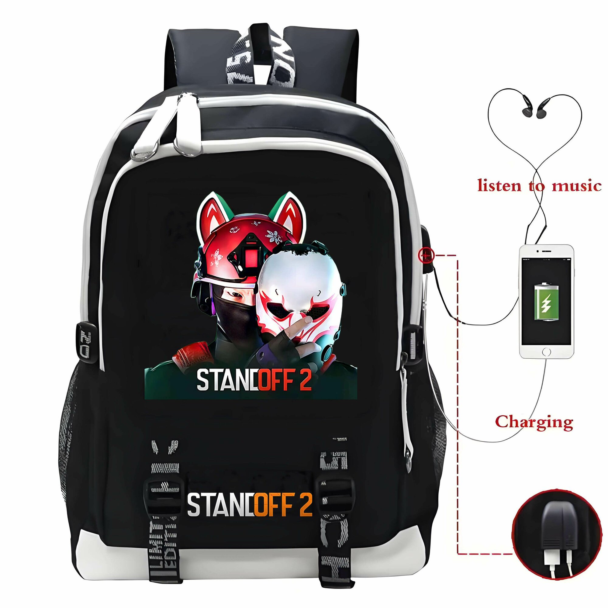 Рюкзак школьный Стендофф 2 (STANDOFF 2) черный №1