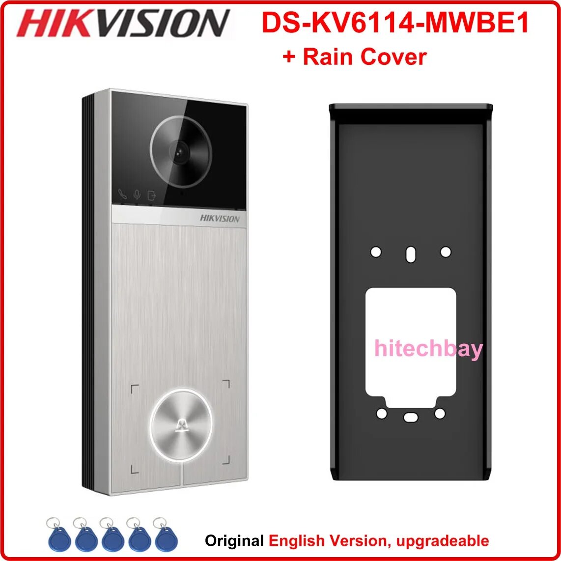 Видеодомофон Hikvision DS-KV6114-MWBE1, цвет KV6114 и Cover