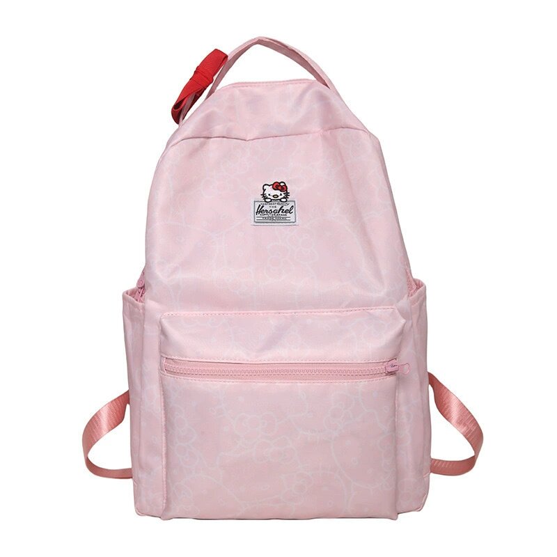 Розовый рюкзак Hello Kitty, мультяшная студенческая дорожная сумка для хранения вещей，28*13*40cm