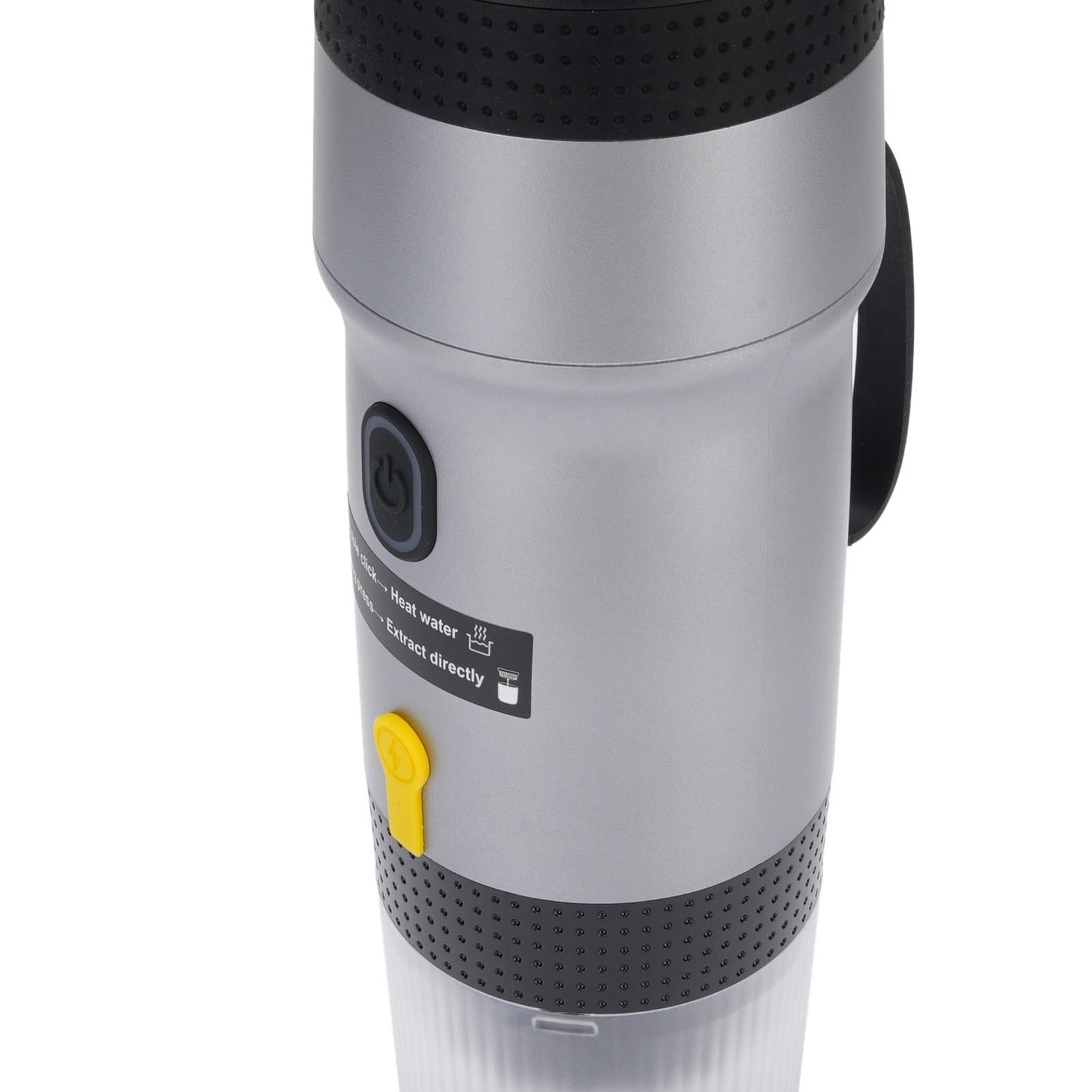 Портативная кофеварка из нержавеющей стали 304, автоматическая маленькая капсульная кофеварка для путешествий на автомобиле, кемпинга, серебристая