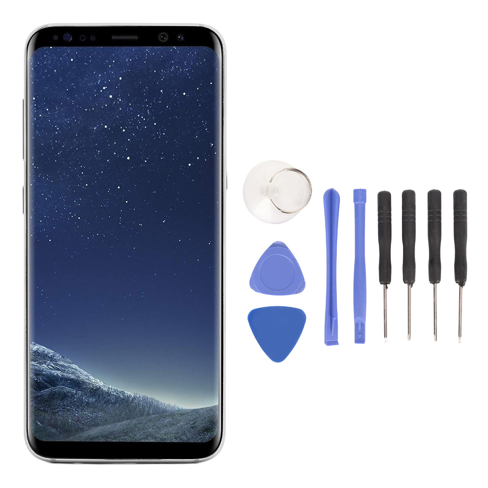 Замена экрана телефона Органический световой диод 5.8in Touch LCD Digitizer замена для Galaxy S8 G950 SM -G950F Silver