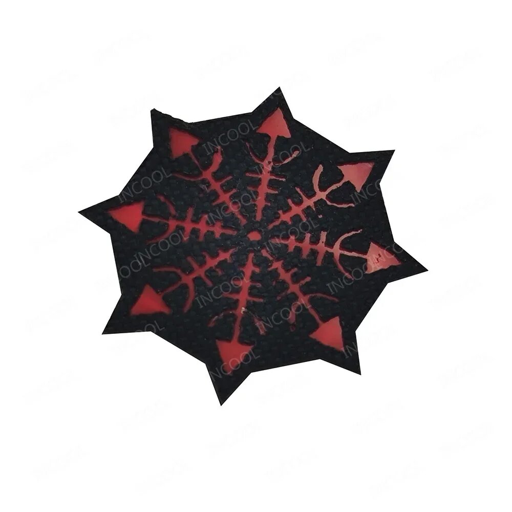 Светоотражающие нашивки с компасом викингов Черный, 3 Reflective 2.8CM