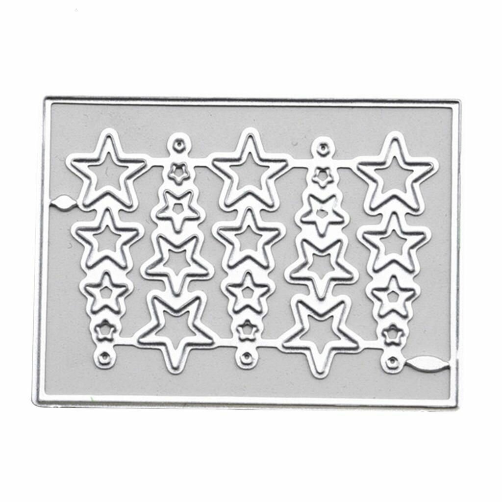 Металлические штампы для вырезания звёзд, прямоугольников, капель, - E пятиконечная звезда