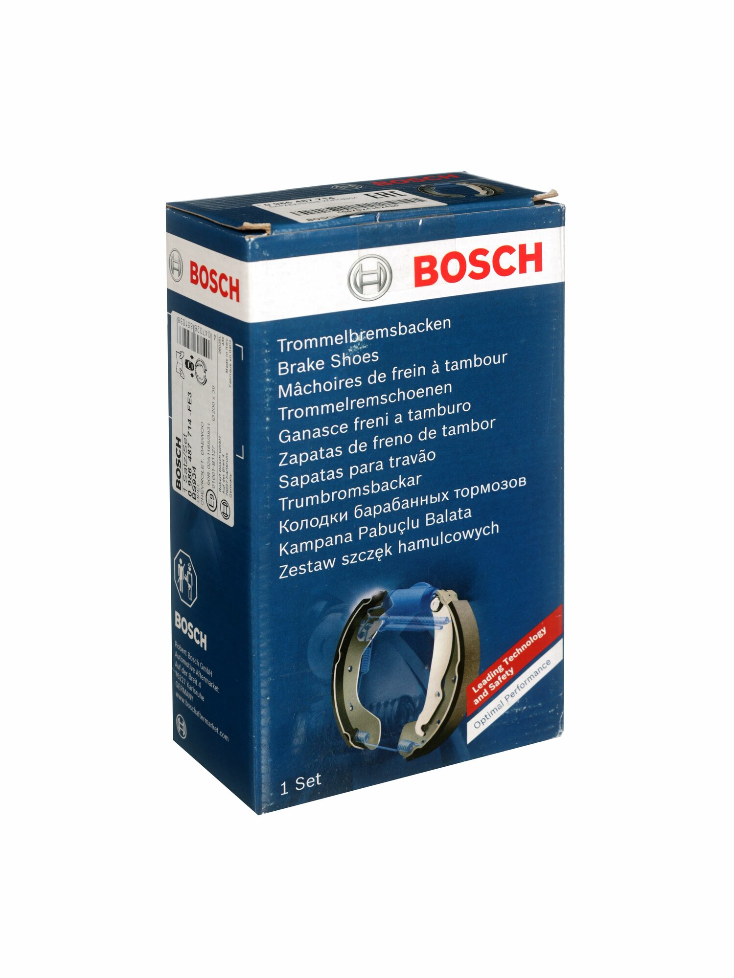 Колодки тормозные барабанные задние BOSCH (0 986 487 714) — фото 1