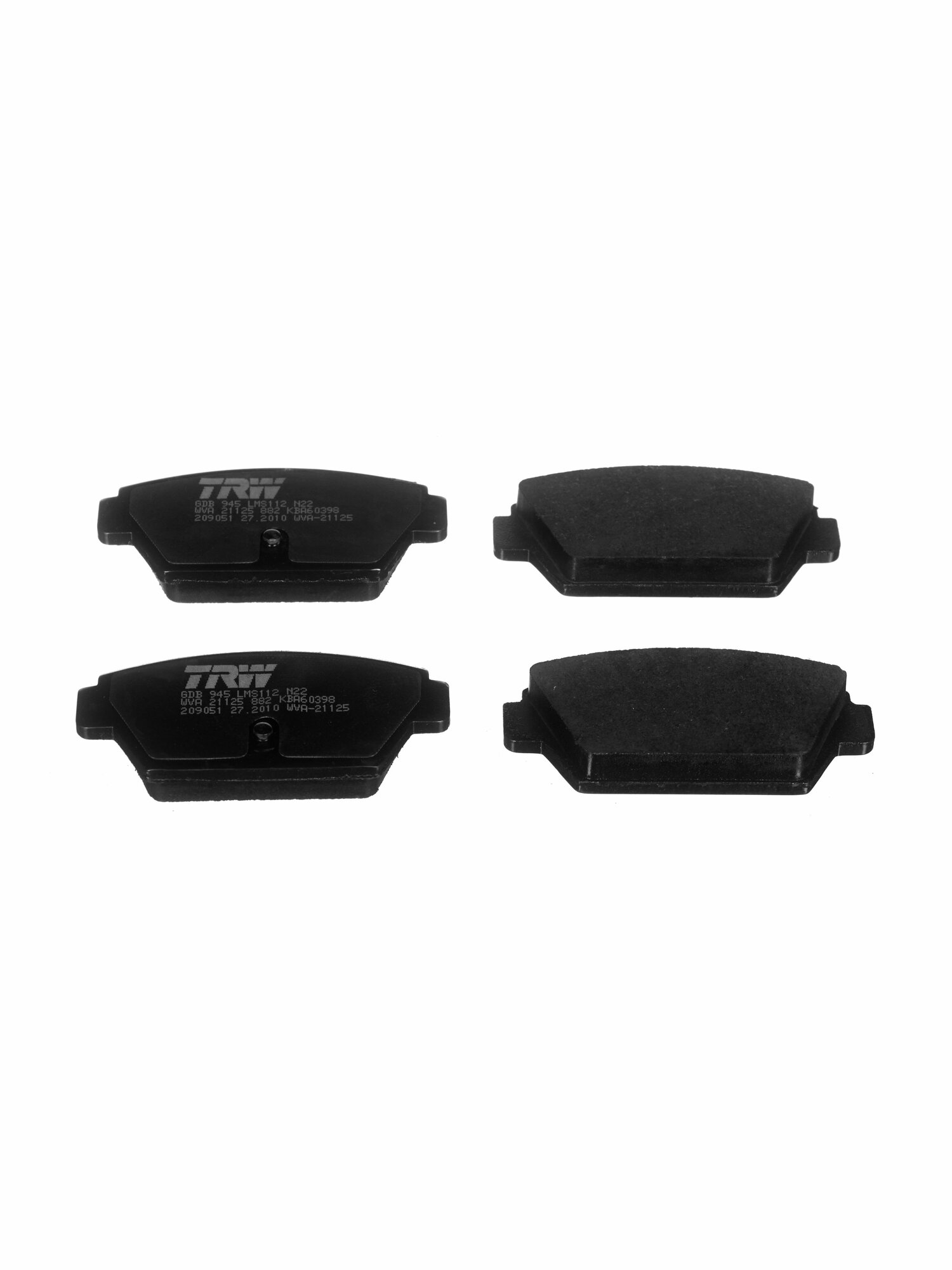 Колодки тормозные дисковые задние TRW (GDB945)