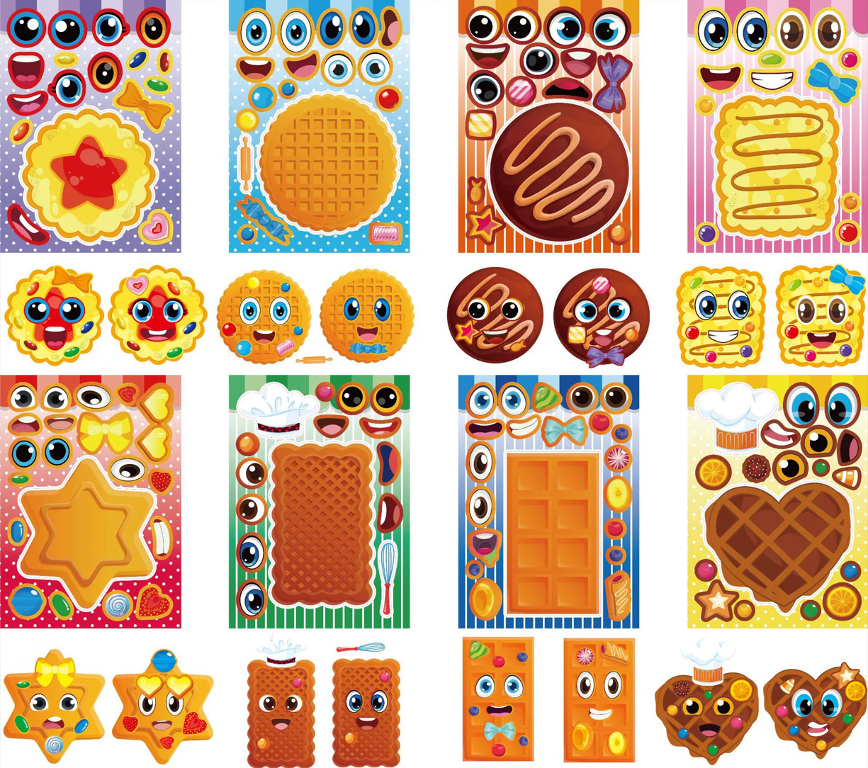 Внешняя торговля, наклейки для пиццы, детские головоломки «сделай сам», мультяшные головоломки с едой, креативные