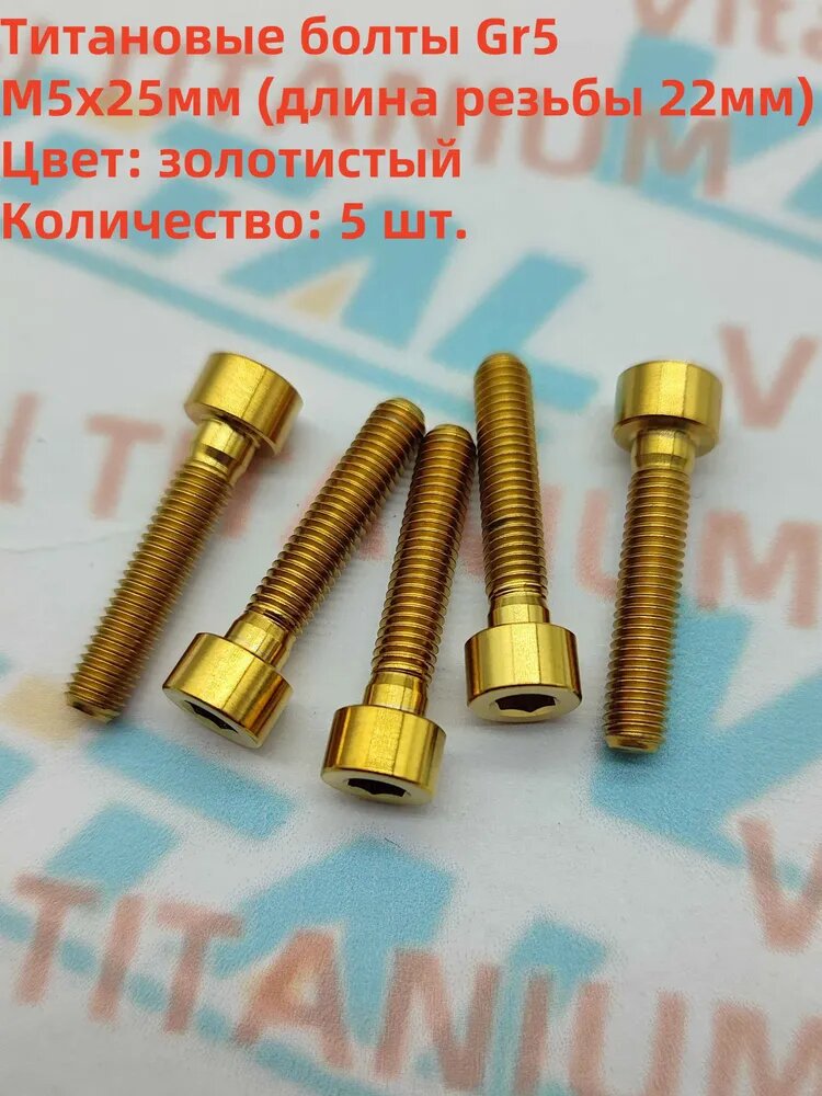 Болт 25 мм, 5 шт.