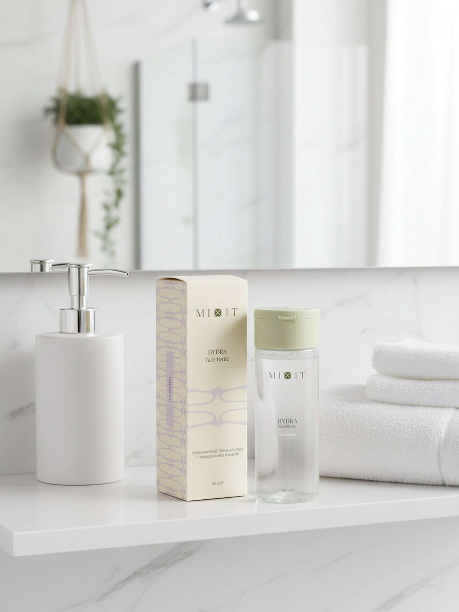 Аква-тоник для лица Mixit Hydra увлажняющий с алоэ вера и гиалуроновой кислотой, 150 мл, уход за кожей