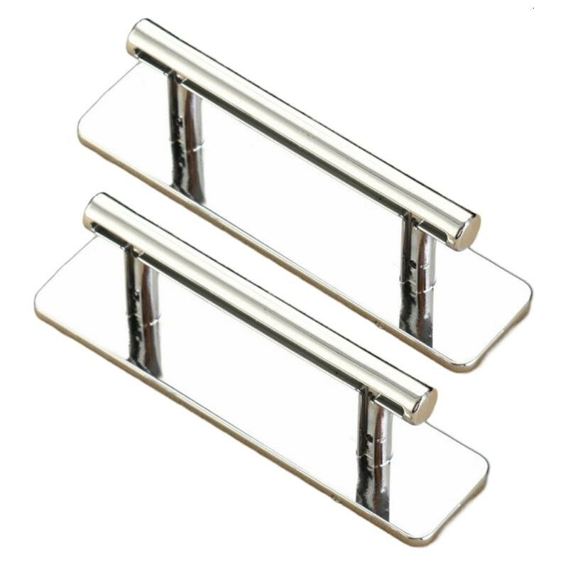 Пластиковые ручки для стеклянной двери, 2 шт, Серебро - маленький