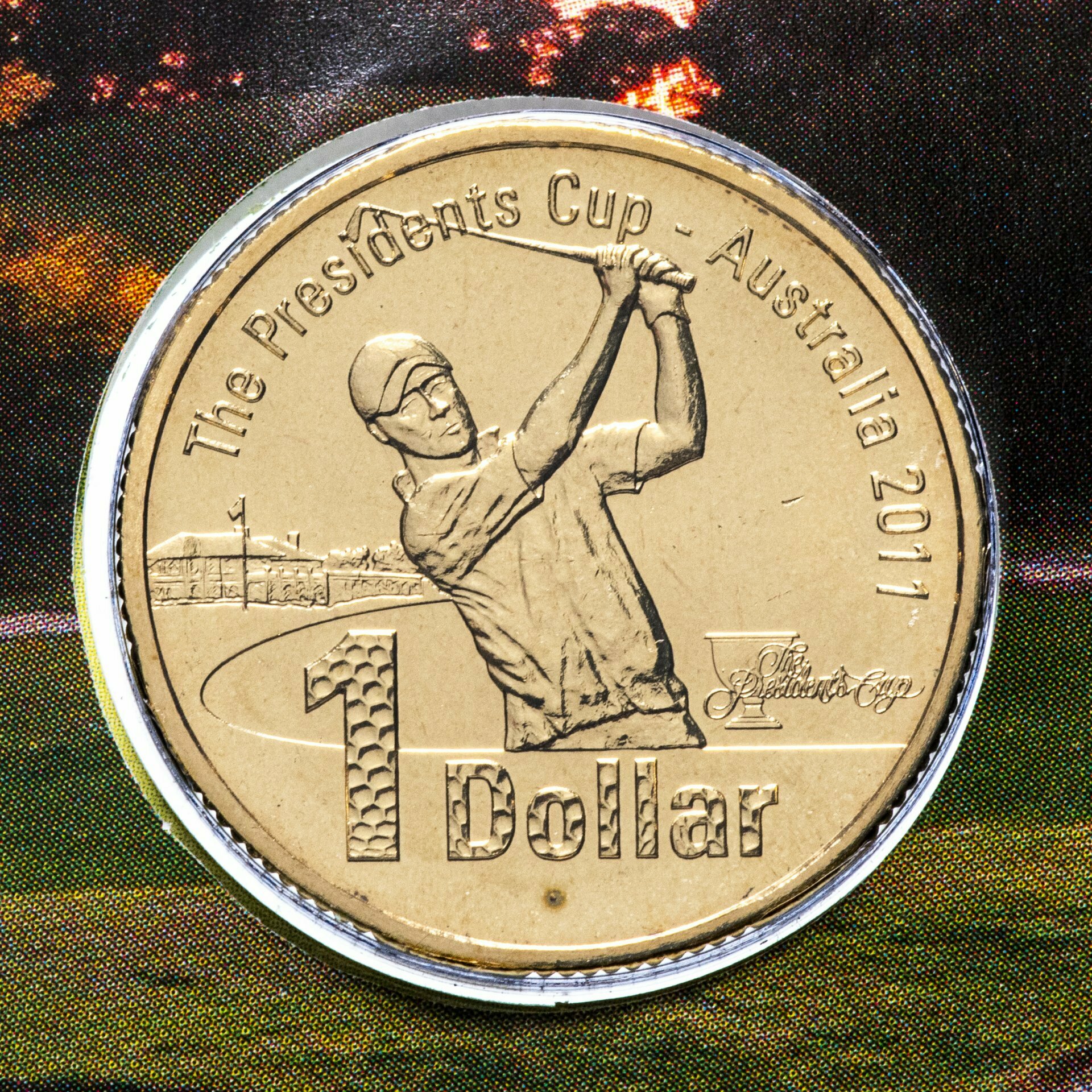 Австралия 1 доллар dollar 2011 "Президентский Кубок - Австралия 2011" в конверте с маркой, Бронза, в сохранности AU