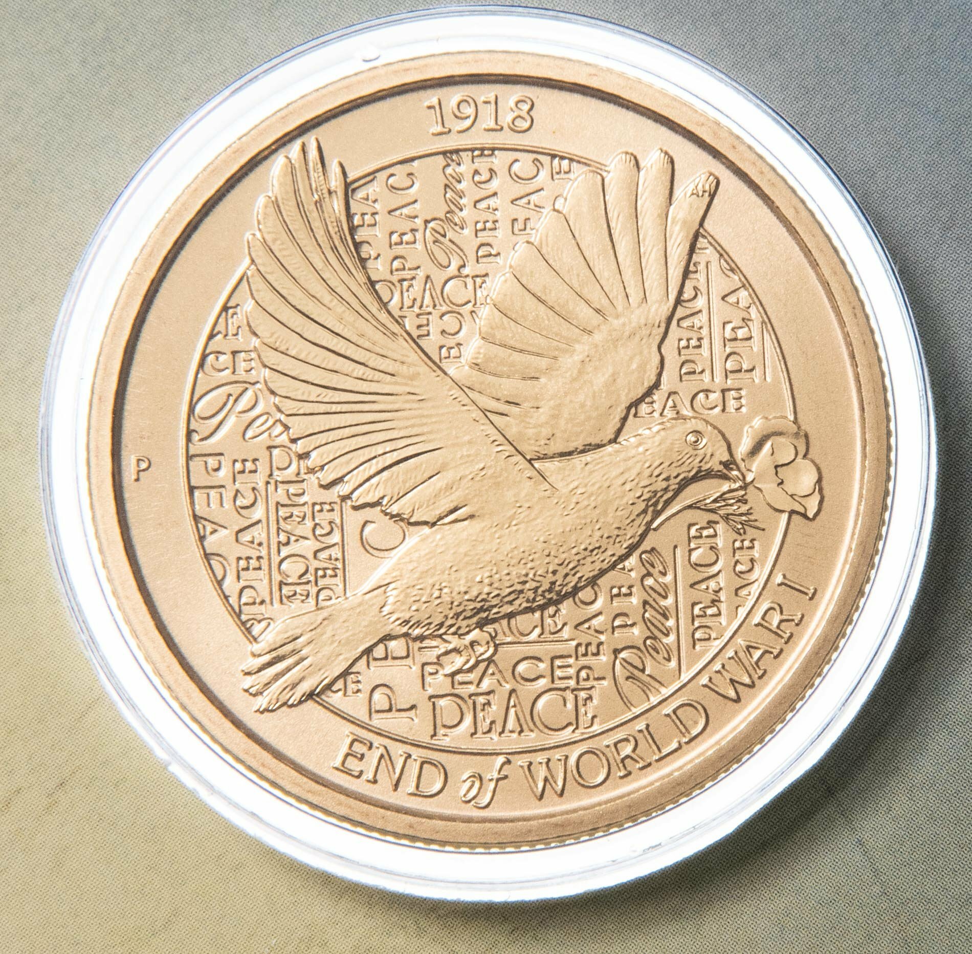 Австралия 1 доллар 2018 "100 лет окончания Первой мировой войны", Алюминиевая бронза, в сохранности UNC