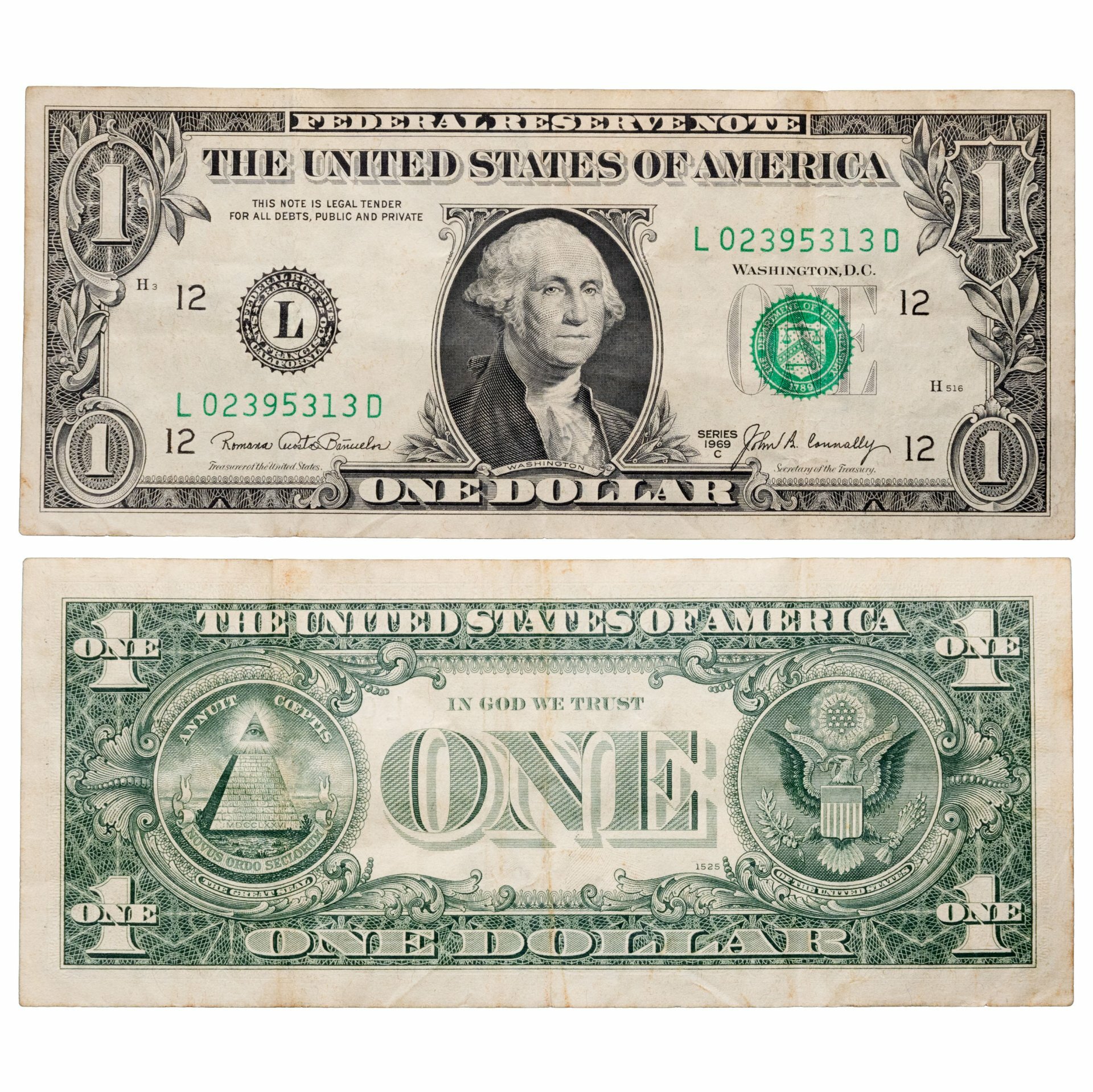 США 1 доллар 1969C Pick 449d L-Сан Франциско