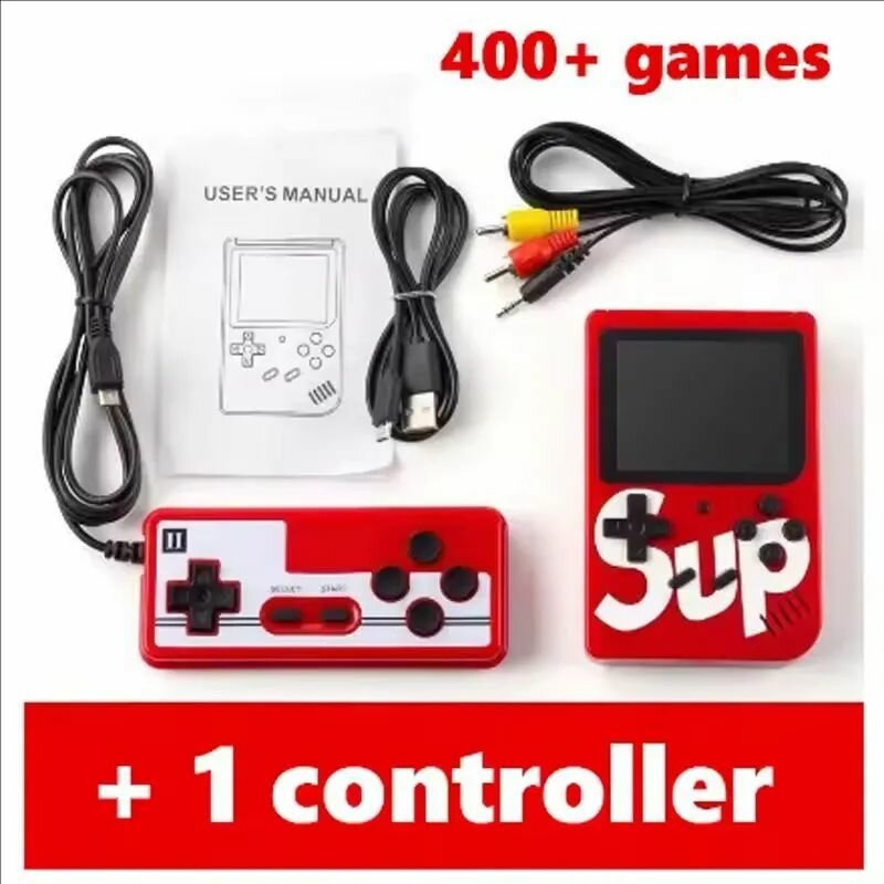 Классическая мини-портативная консоль, ностальгическая портативная игровая консоль в стиле макарон