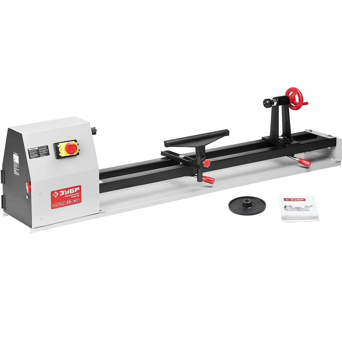 Станок токарный ЗУБР ЗСТД-350-1000, 810/2480 об/мин, 350Вт, серый