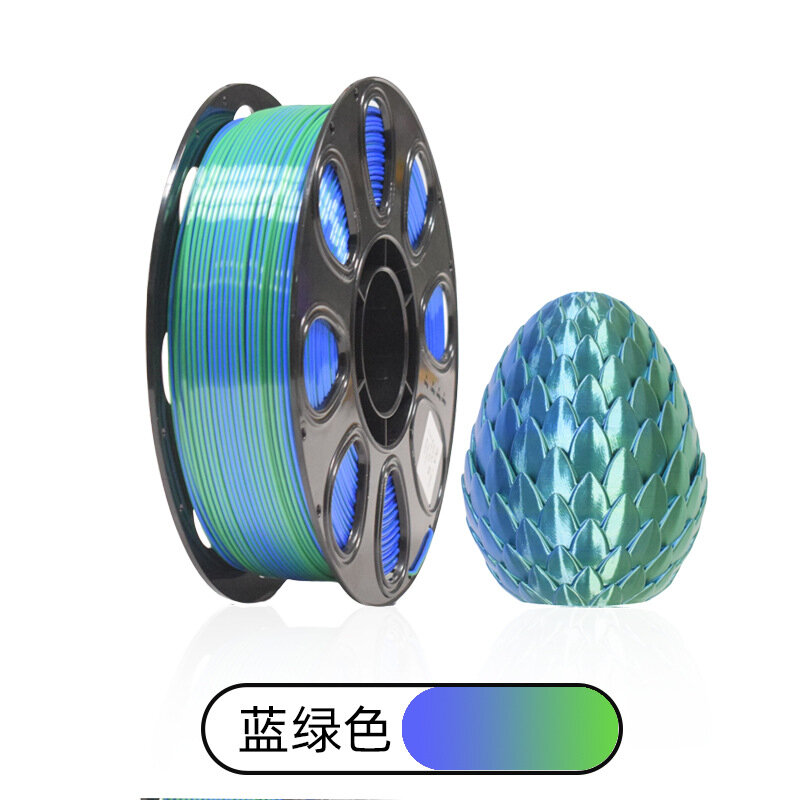 В наличии 3D-печатный филамент 1 кг PLA шелк однотонный двухцветный трехцветный филамент для 3D-принтера без засоров