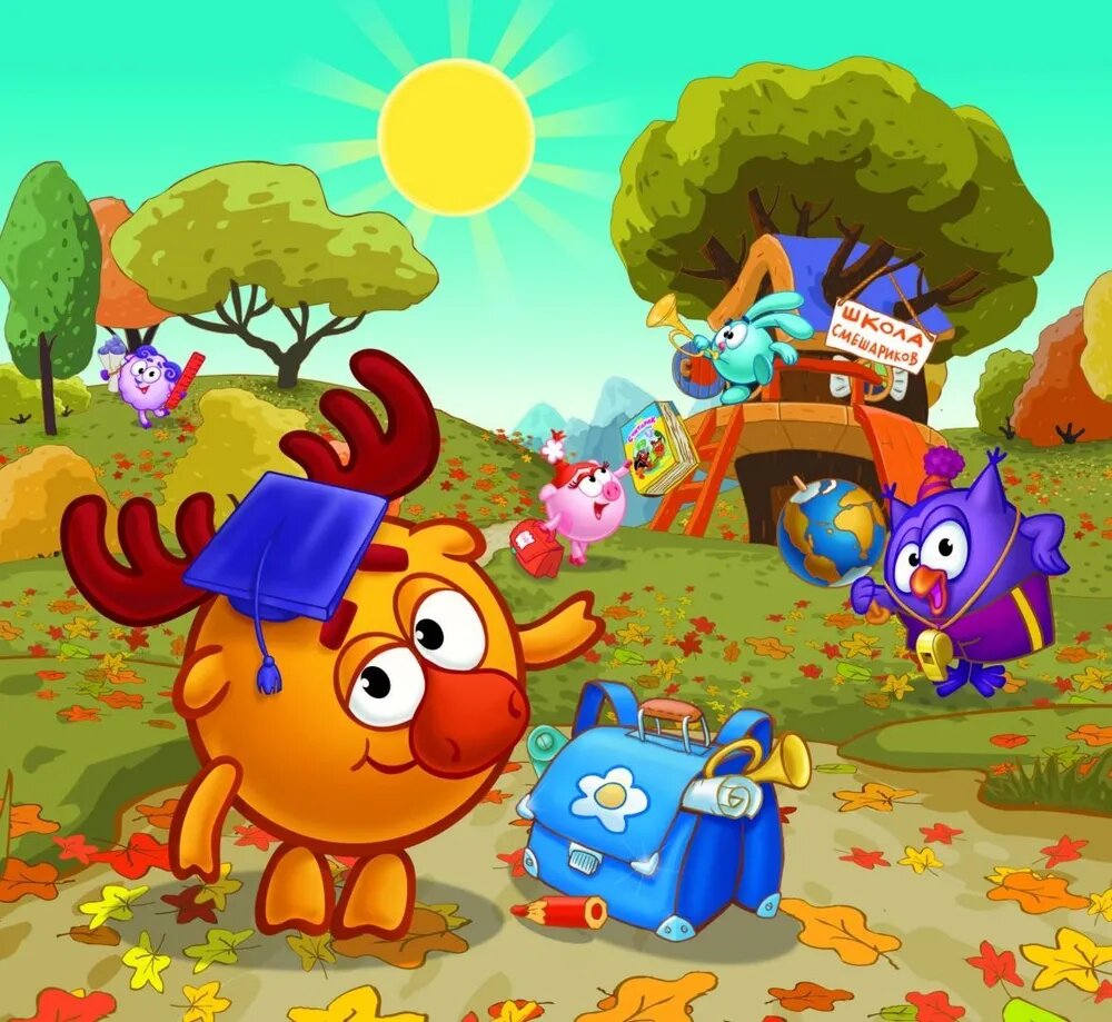 Алмазная мозаика "Смешарики" Картина стразами Набор для творчества 40х50CM