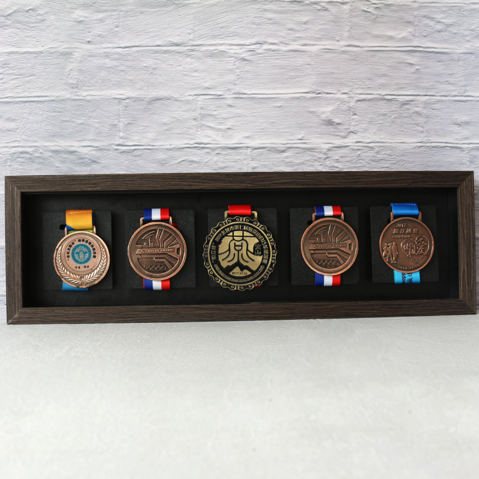 Креативная деревянная рамка для хранения медалей спортивных игр, черная рамка для фотографий марафона