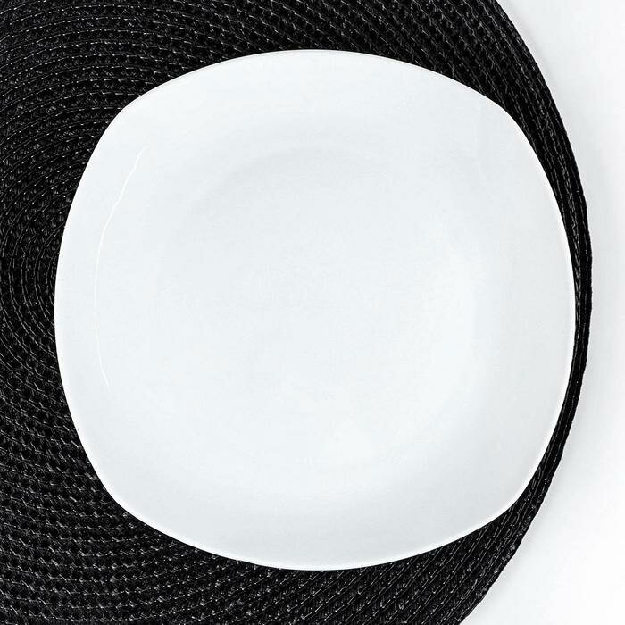 Тарелка десертная квадратная Ilona, 19,5x19,5 см, фарфор, тарелки плоские, фарфоровые тарелки