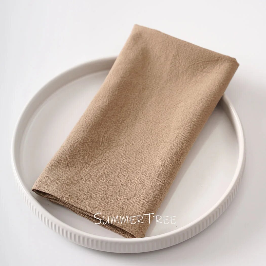 6 шт. тканевые салфетки SUMMERTREE из хлопка 40x40 см Light Brown