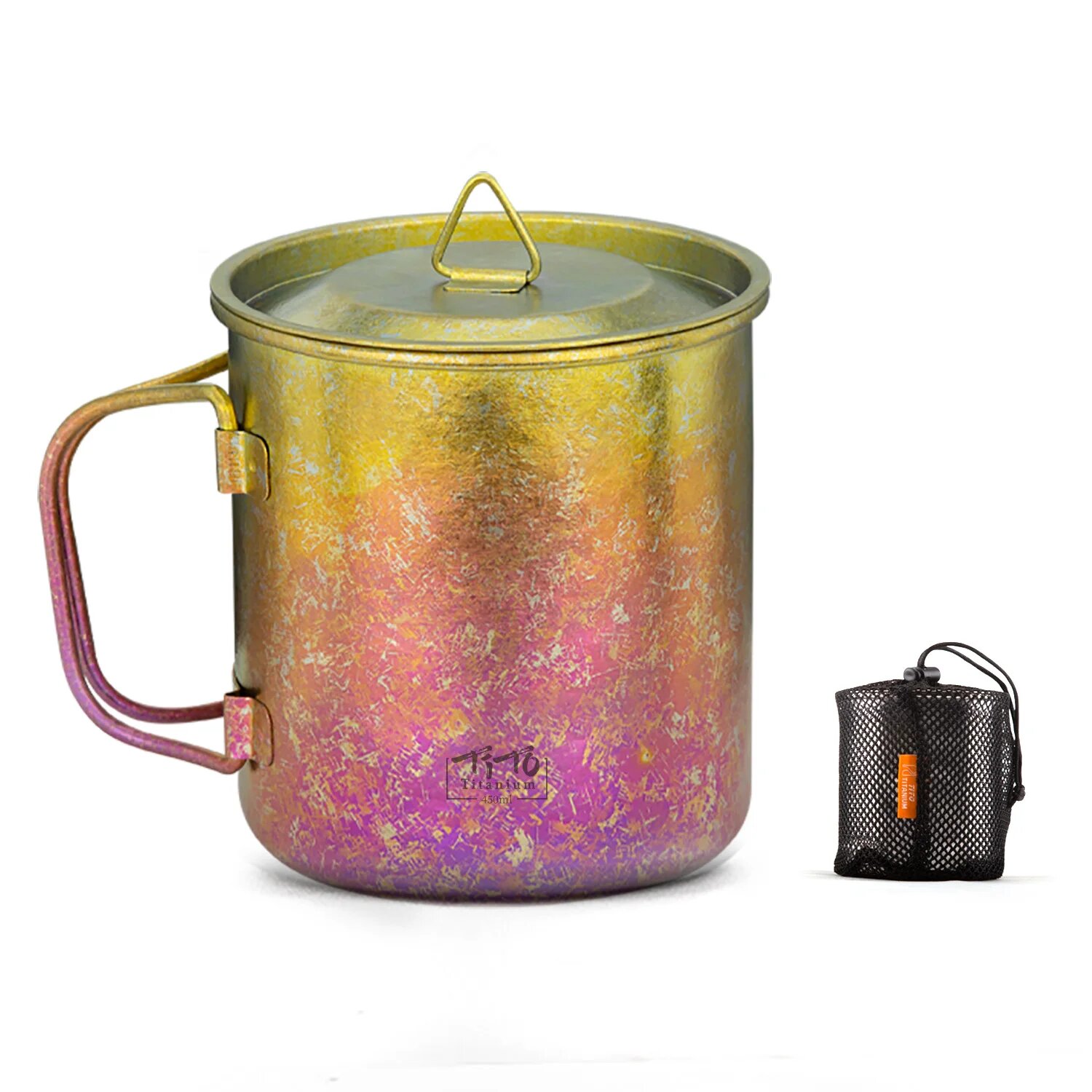 TITO TITANIUM Титановая кружка 450 мл 450ml With Lid