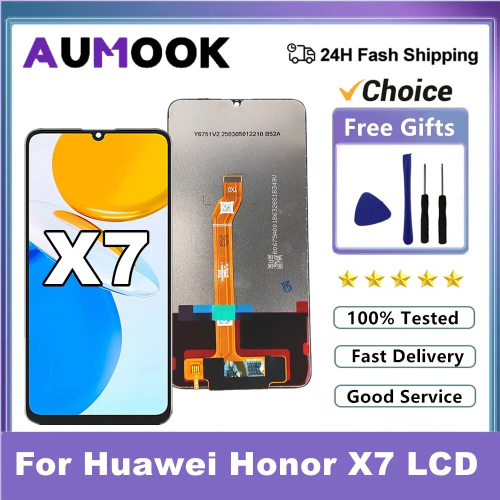 6,74-дюймовый ЖК-экран для Huawei Honor X7 CMA-LX2 LX1 LX3, дигитайзер сенсорного экрана в сборе для Honor X7, ЖК-дисплей с рамкой No Frame