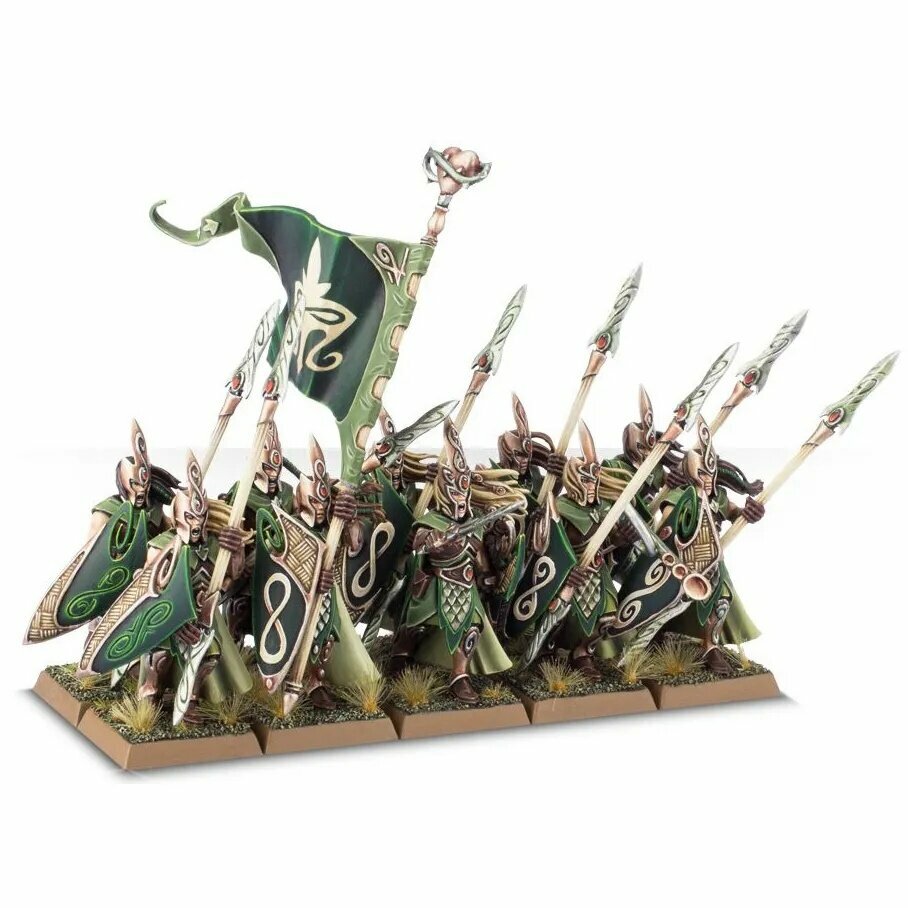 Набор Вечная Стража Лесных Эльфов (10 моделей) для The Old World (Смола, Литье) / Wood Elves Eternal Guard (Resin, Cast)
